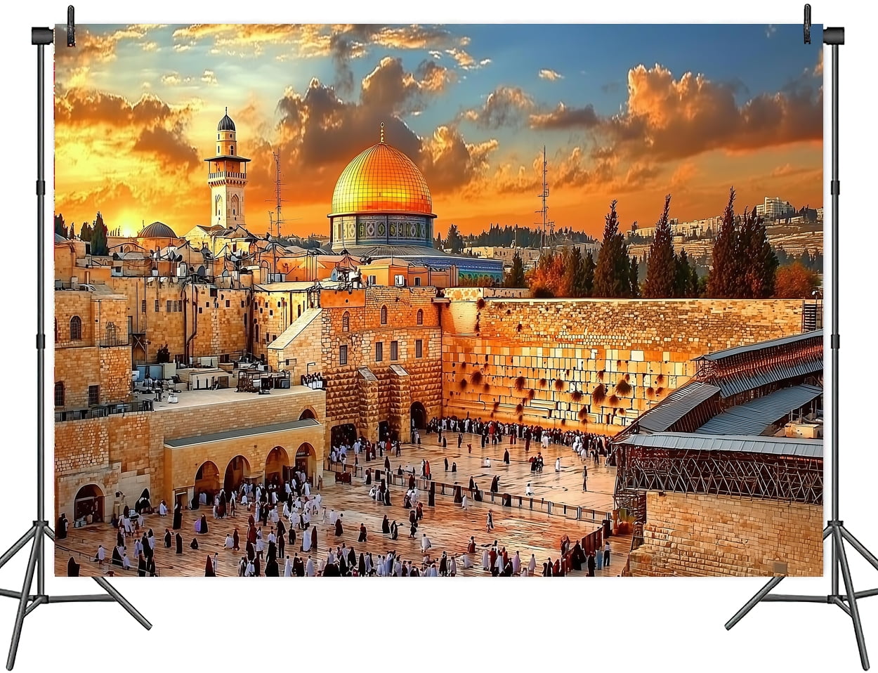 10 x 8 ft Jerusalem Old City at Sunset Garage Door Background The Old ...
