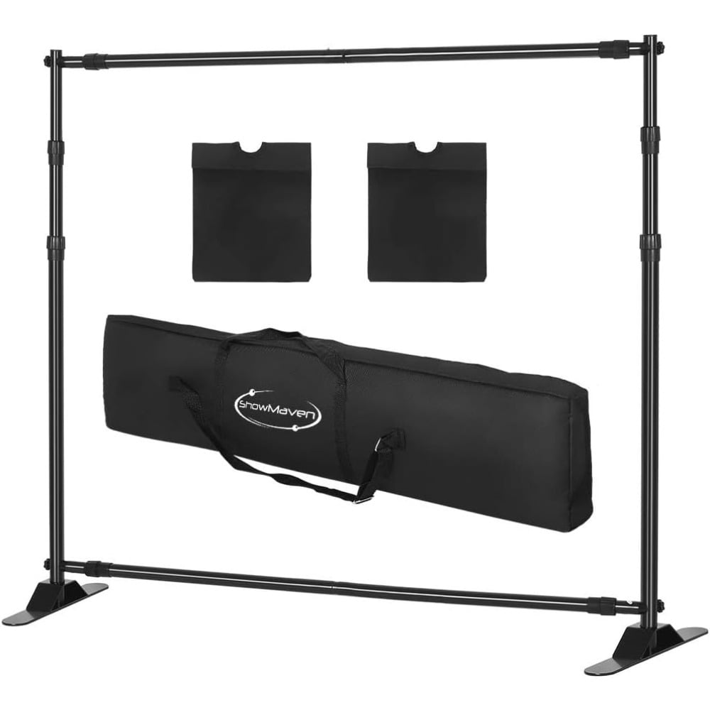 10 x 8ft Backdrop Stand, Heavy Duty Stand Adjustable Trade Show Display ...