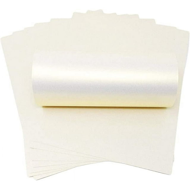 10 x A4 White With Gold Shimmer Pearlescent Shimmer Paper 32lb bond ...