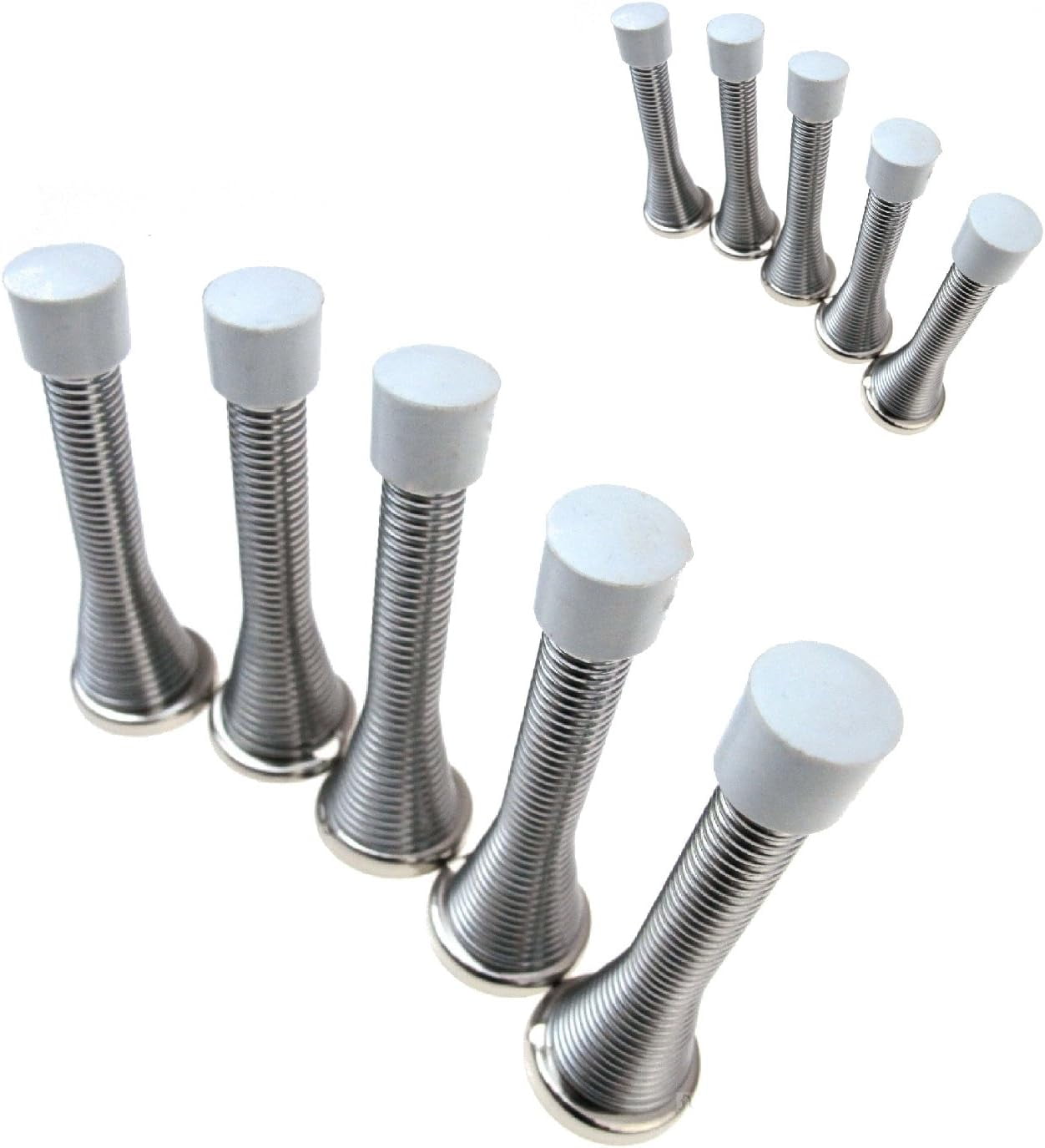 10 x Chrome Spring Door Stops Including Fixings & Screws - Walmart.com