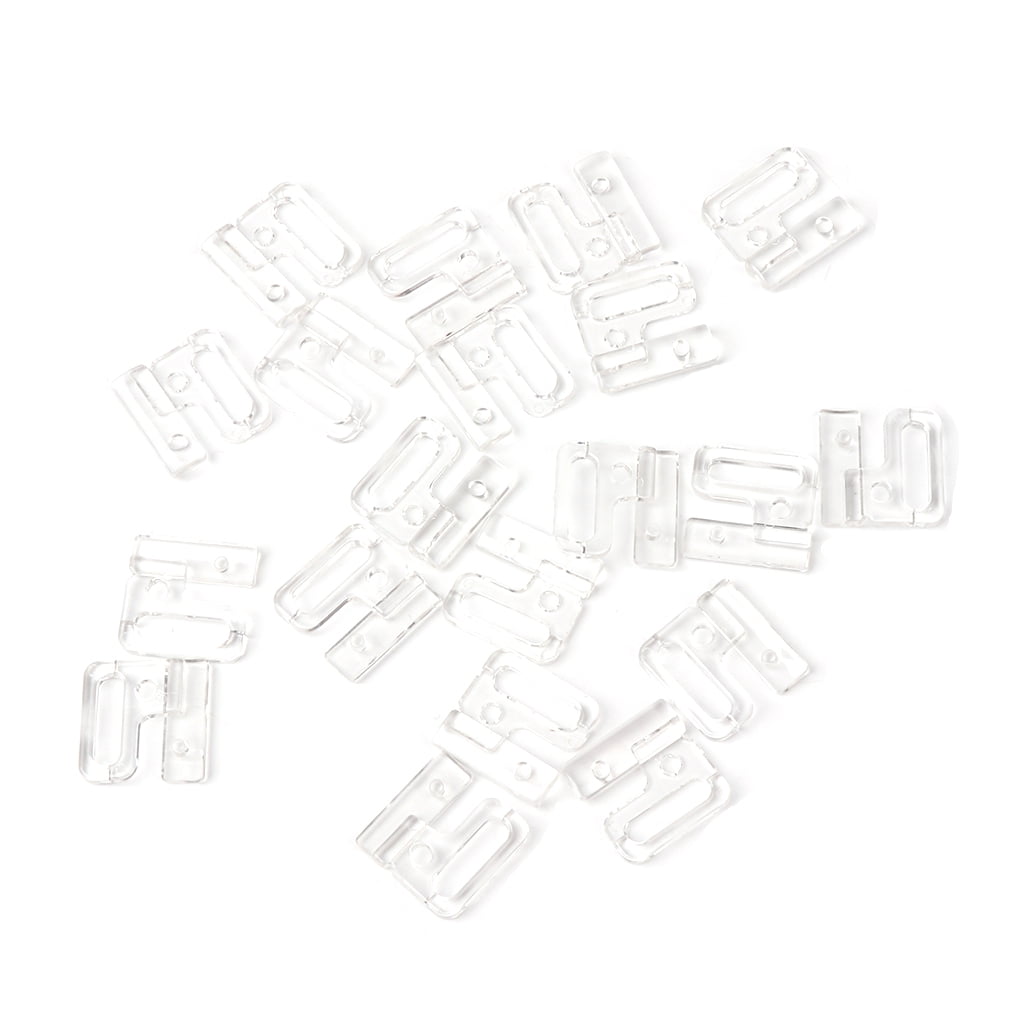 10 x Craft Plastic Rectangle Tap Hooks & Clasp Sewing On Swimsuit Bra ...