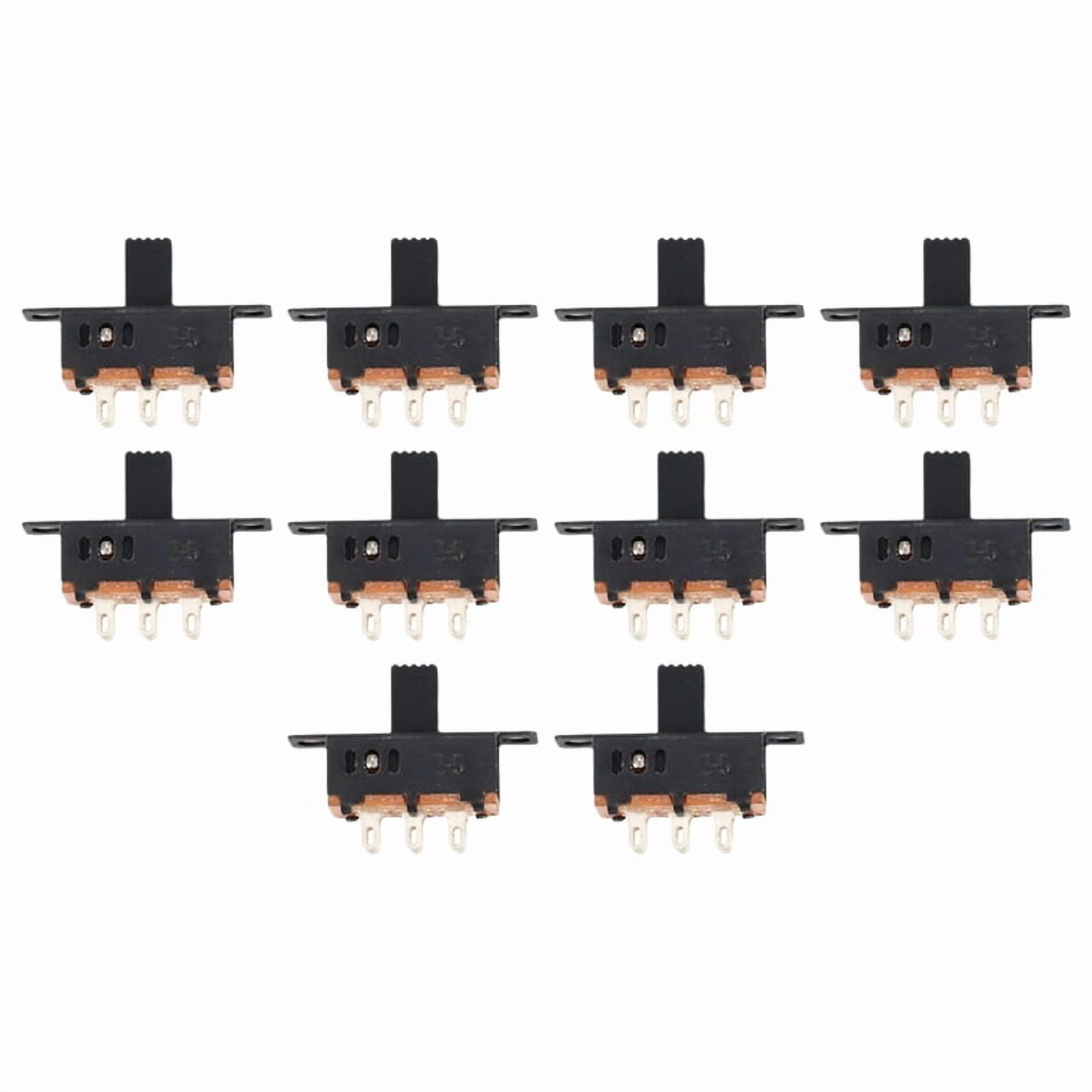 10 x DC 0.5A 50V 3 Position 2P2T DPDT Panel Mount Slide Switch SS23D32 ...