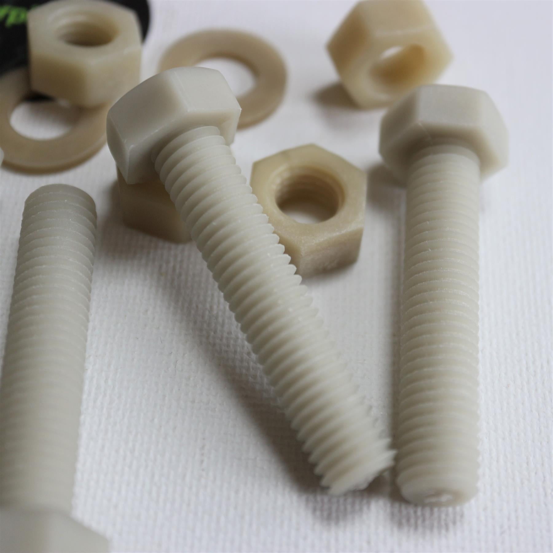 10 x Glass Filled Reinforced, Super Nylon Hex Head, M10 x 50mm, Machine ...