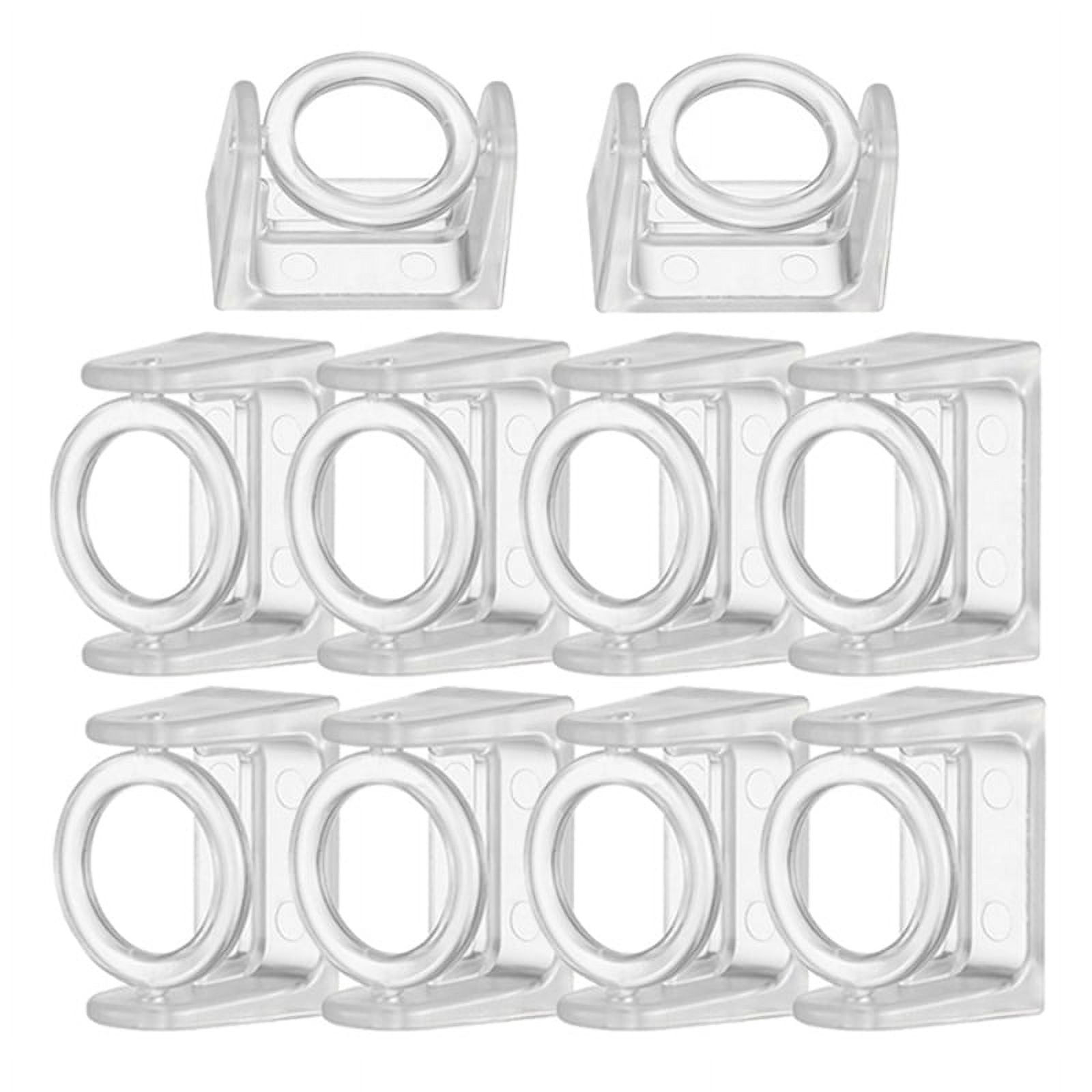 10 x Hanging Rod Clamp Hooks-Transparent - Walmart.com