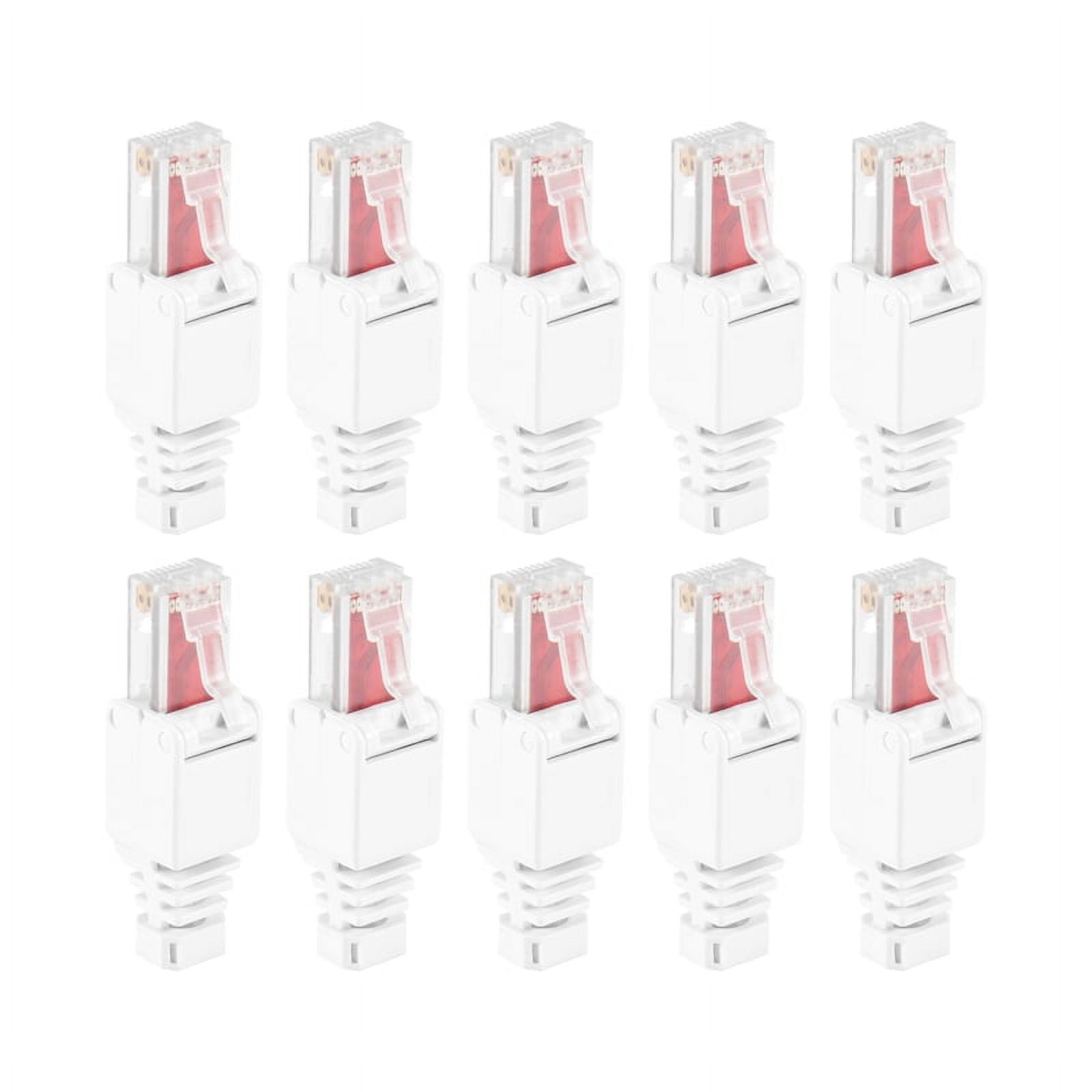 10 x Network Connectors Tool-Free RJ45 CAT6 LAN UTP Cable Plug Without ...