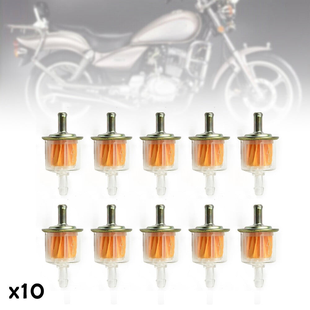 10 x Petrol Inline Fuel Filter LARGE Car Part Fit 6 mm and 8 mm Pipes ...
