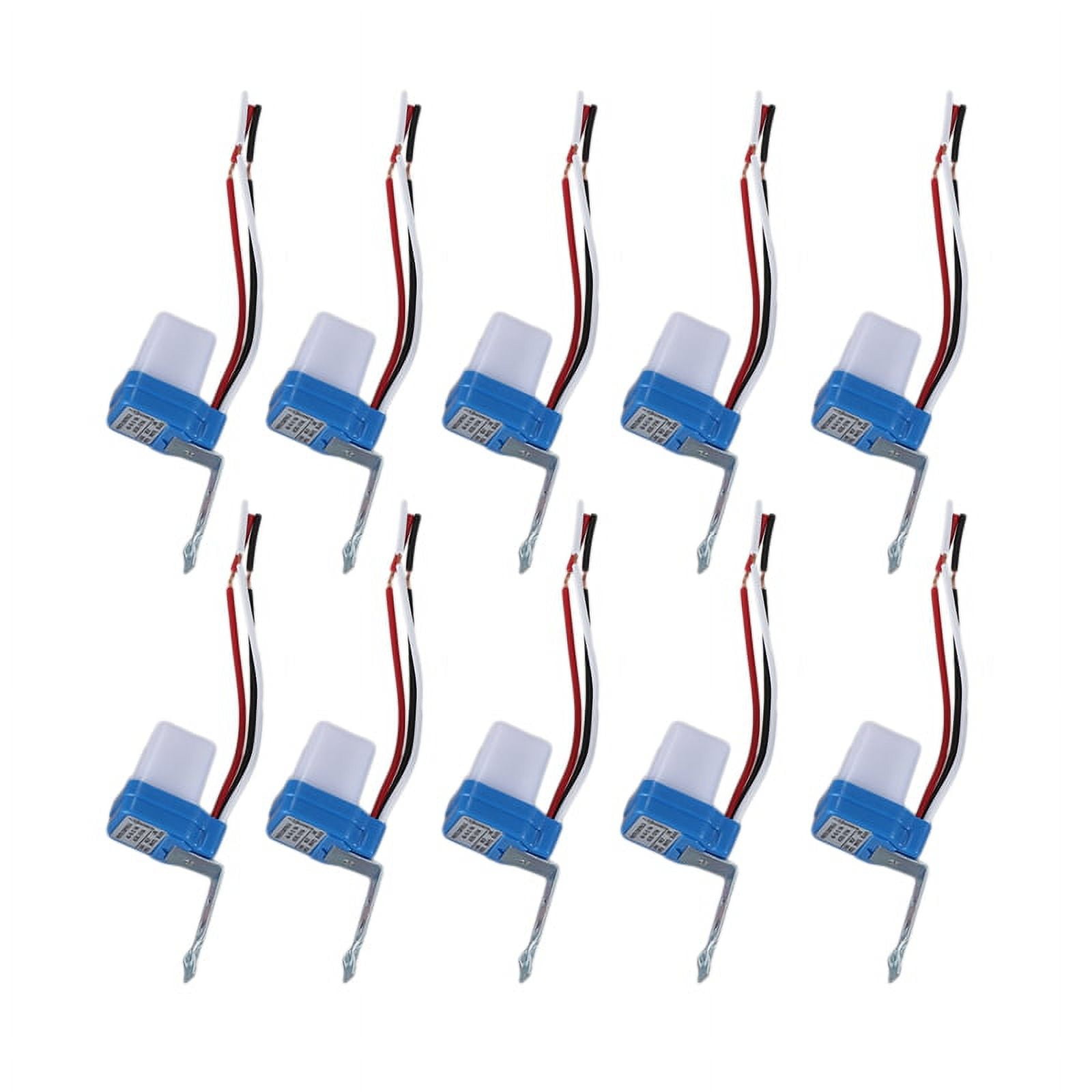 10 x Photocell Street Light Photoswitch Sensor Auto On Switch-White ...