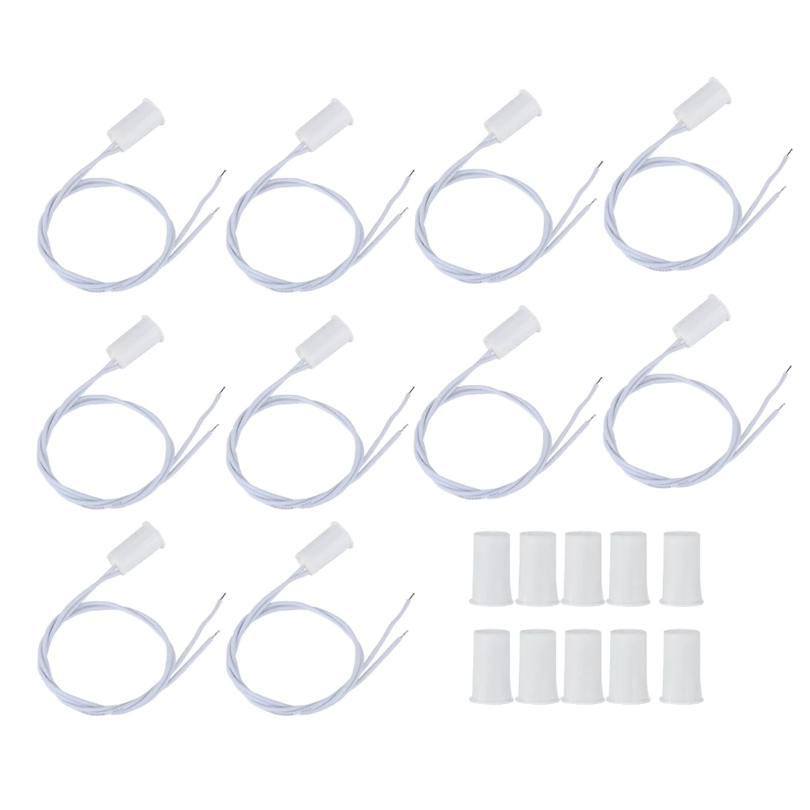 10 x RC-33 NC Recessed Wired Door Contact Sensor Alarm Magnet Reed ...