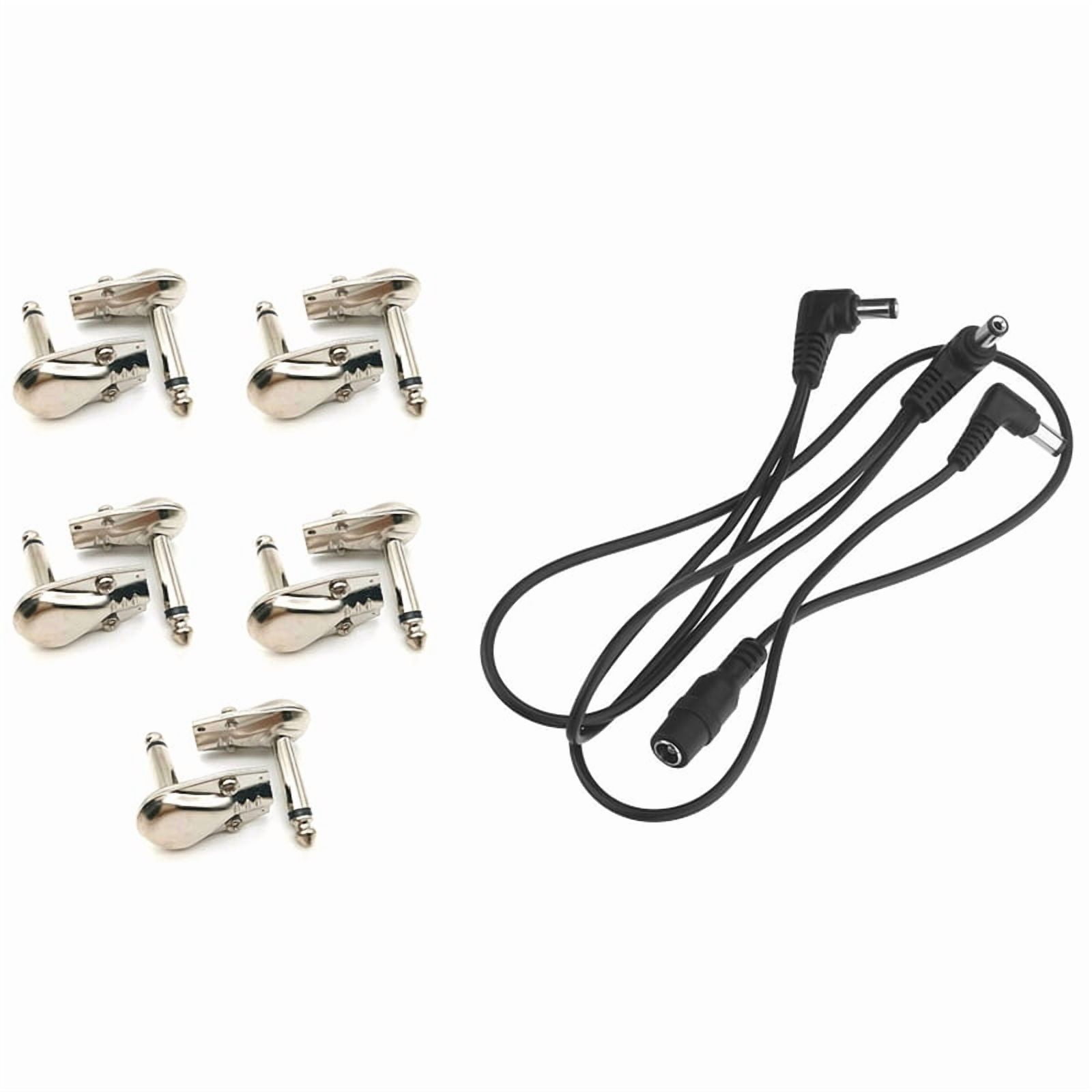 10 x Right Angle Plugs 1 x Connection line-Black & Silver - Walmart.com