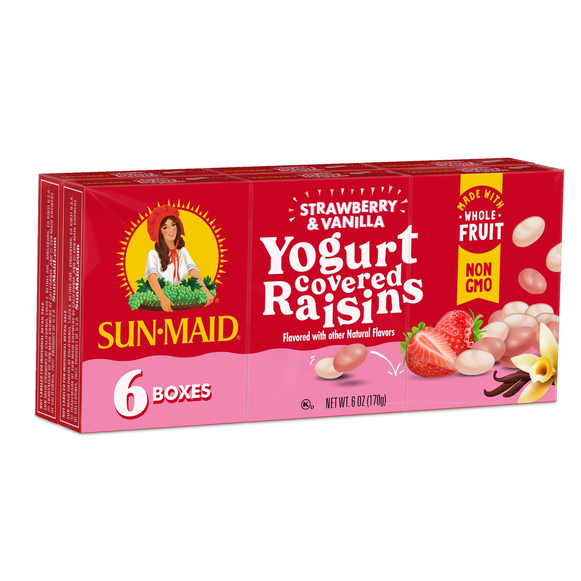 10 x - Sun-Maid Strawberry & Vanilla Yogurt Coated Raisins - (6 Pack) 1 ...