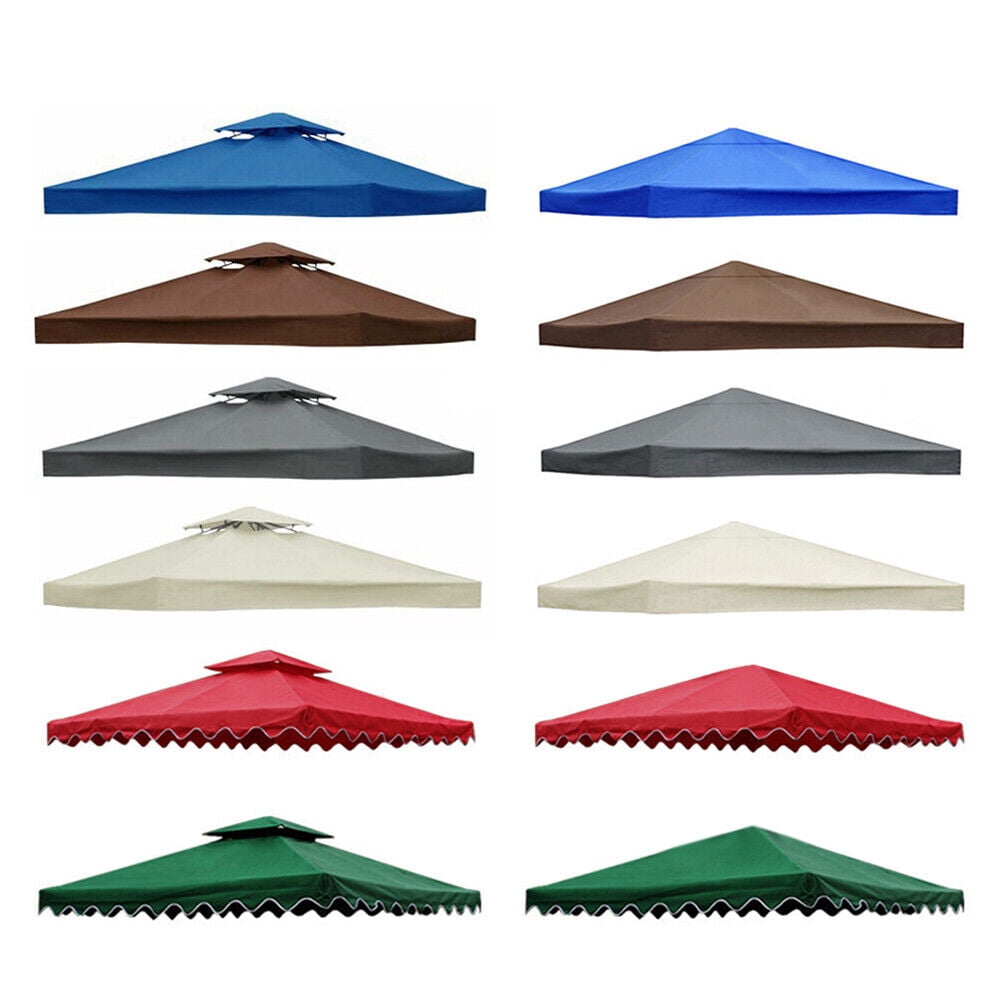 10'x10' 1/2Tier Patio Gazebo Top Replacement Canopy UV Sunshade Pop Up Cover - Walmart.com