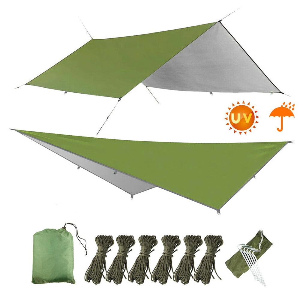 HOMEYA 10x10ft Double Hammock Tent Rain Fly Cover, Waterproof Camping ...