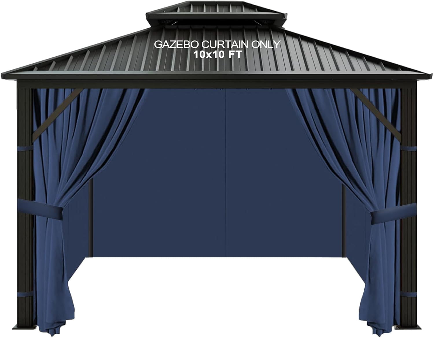 10'x10' Gazebo Curtains Outdoor Waterproof, Navy Blue Universal ...