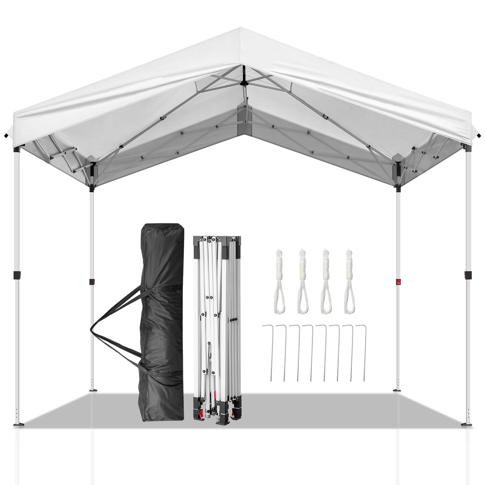 10'x10' Outdoor Canopy Tent Patio Portable Canopies Shelter, White ...