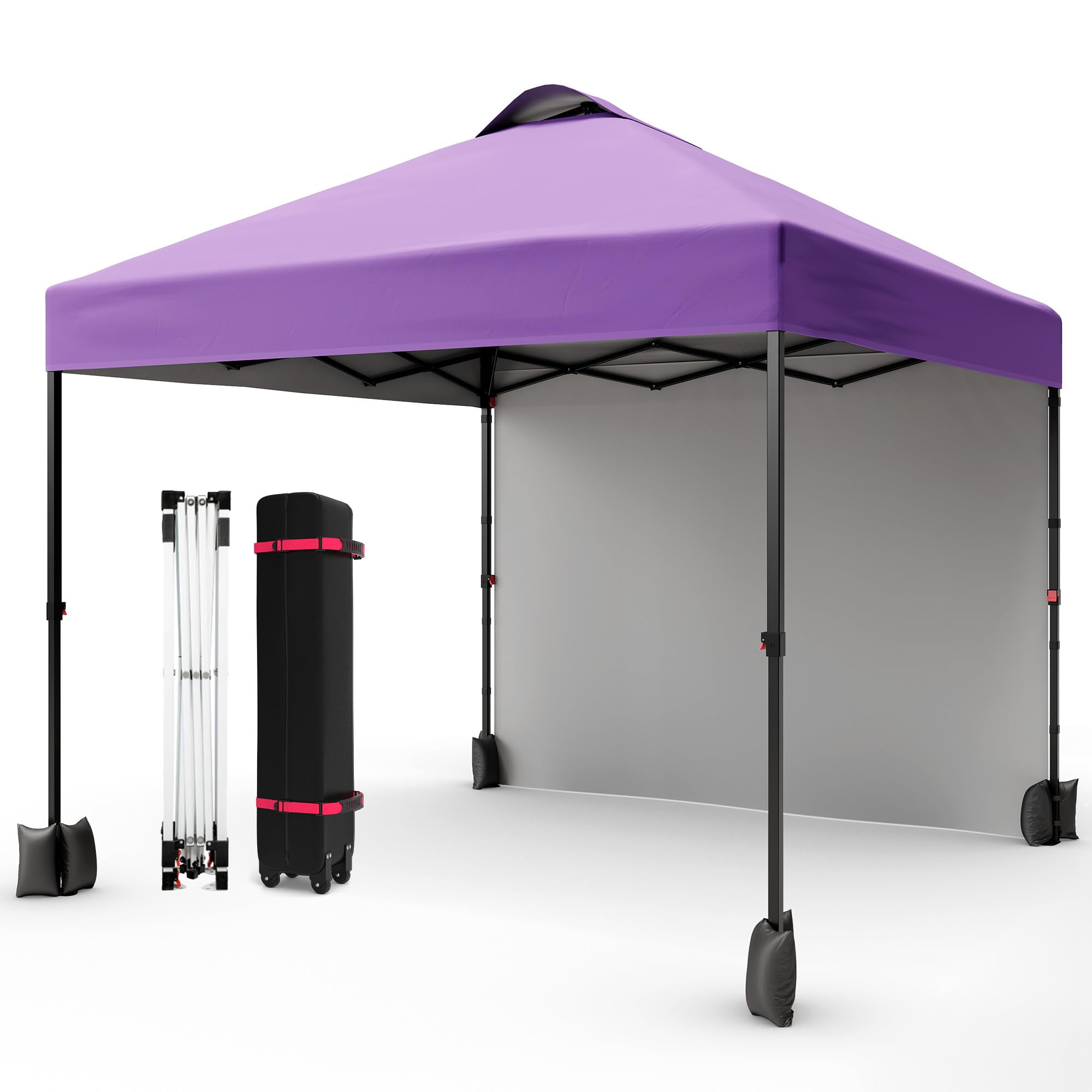 10'x10' Pop-Up Canopy Tent with Sidewalls, Instant Portable Outdoor ...