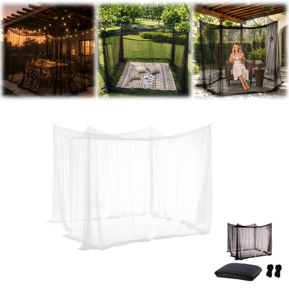 10'x10'x8.2' Large Outdoor Mosquito Net, Ultra-Large Breathable Mesh ...