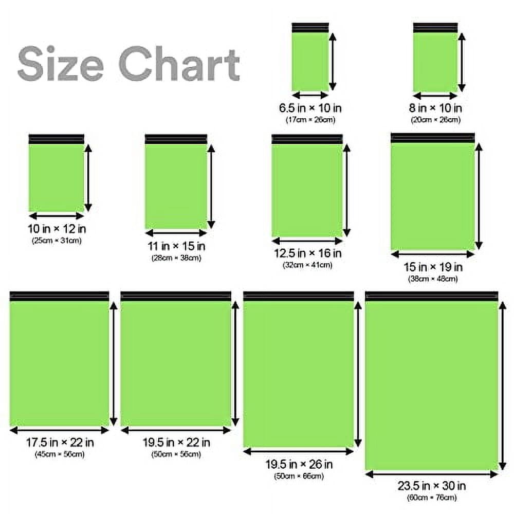 10"x12" (25cm x 31cm) 1000pcs Green Poly Bag Mailers Plastic Packaging ...