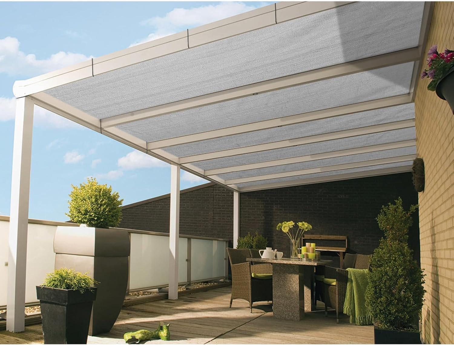 10'x12' 90% Sun Shade Cloth with Copper Grommets for Pergola Garden ...