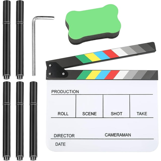 10“x12”Acrylic Film Movie Directors Clapboard,Hollywood Filming Slate ...