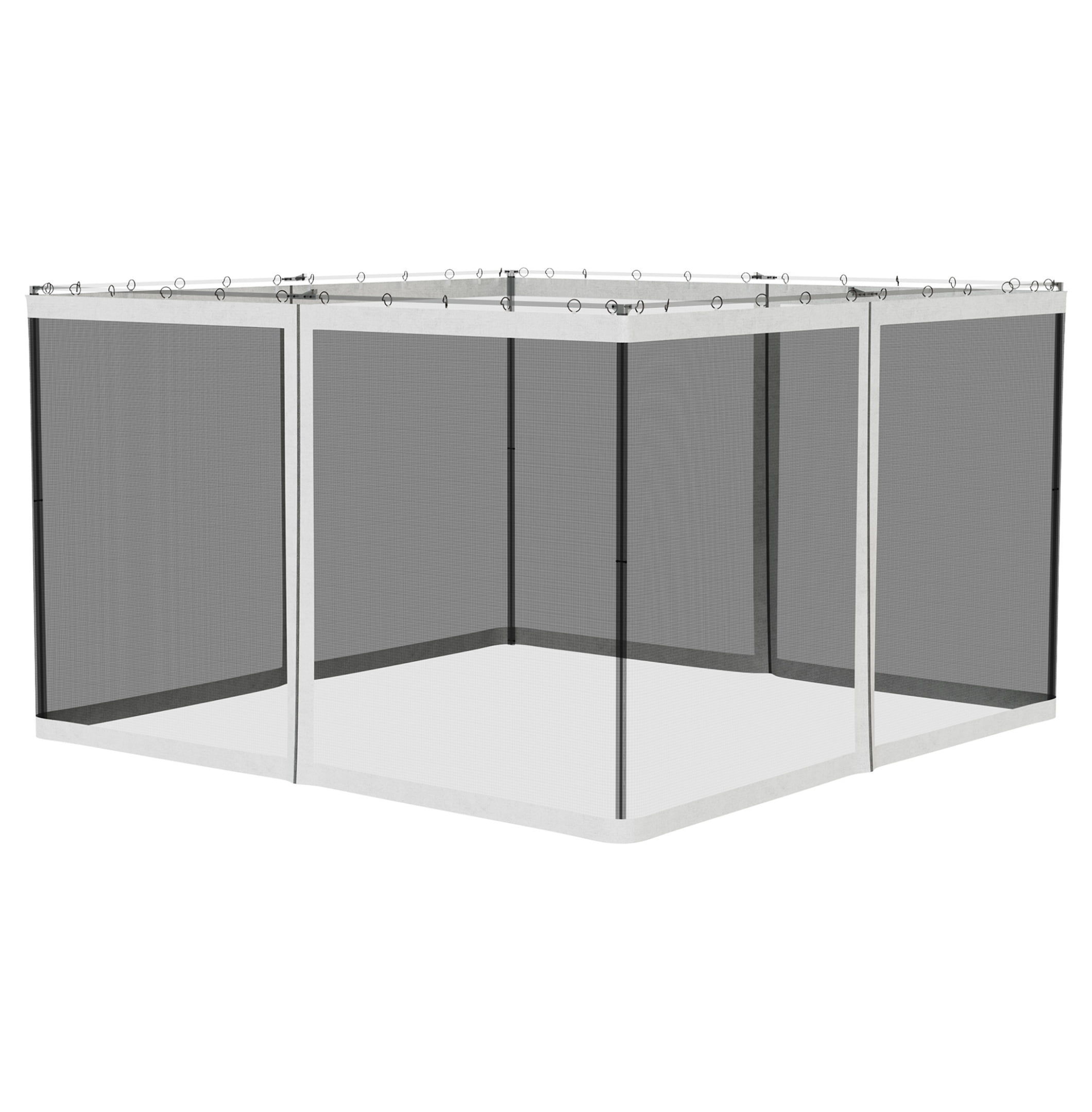10'x12' Gazebo Netting Sidewall Replacement - 4 Panel Mesh Screen with ...