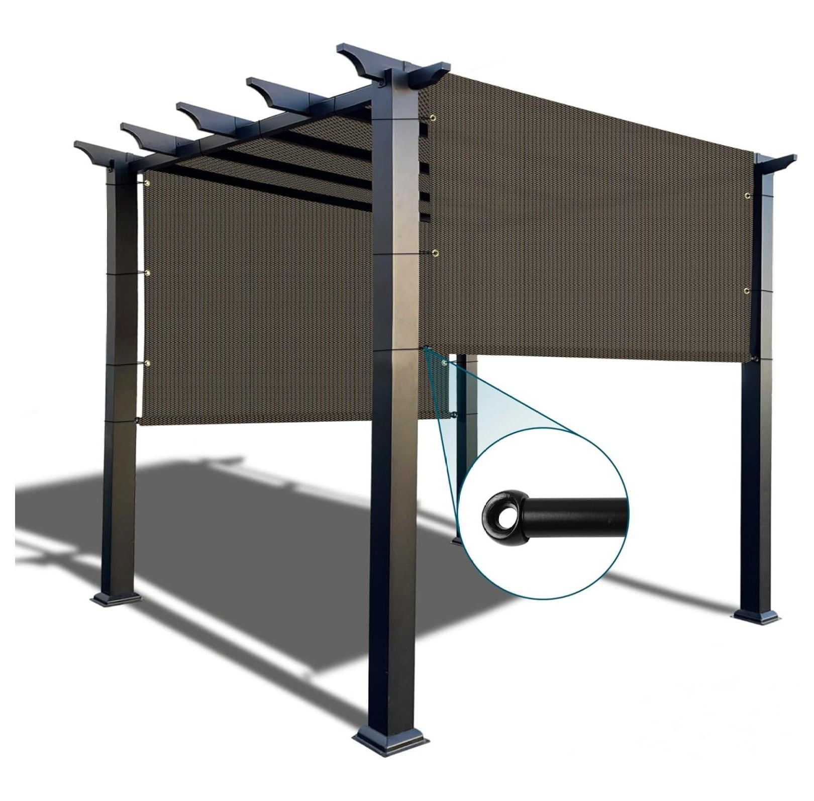 10'x12' Outdoor Pergola Replacement Shade Cover Canopy Privacy Patio ...