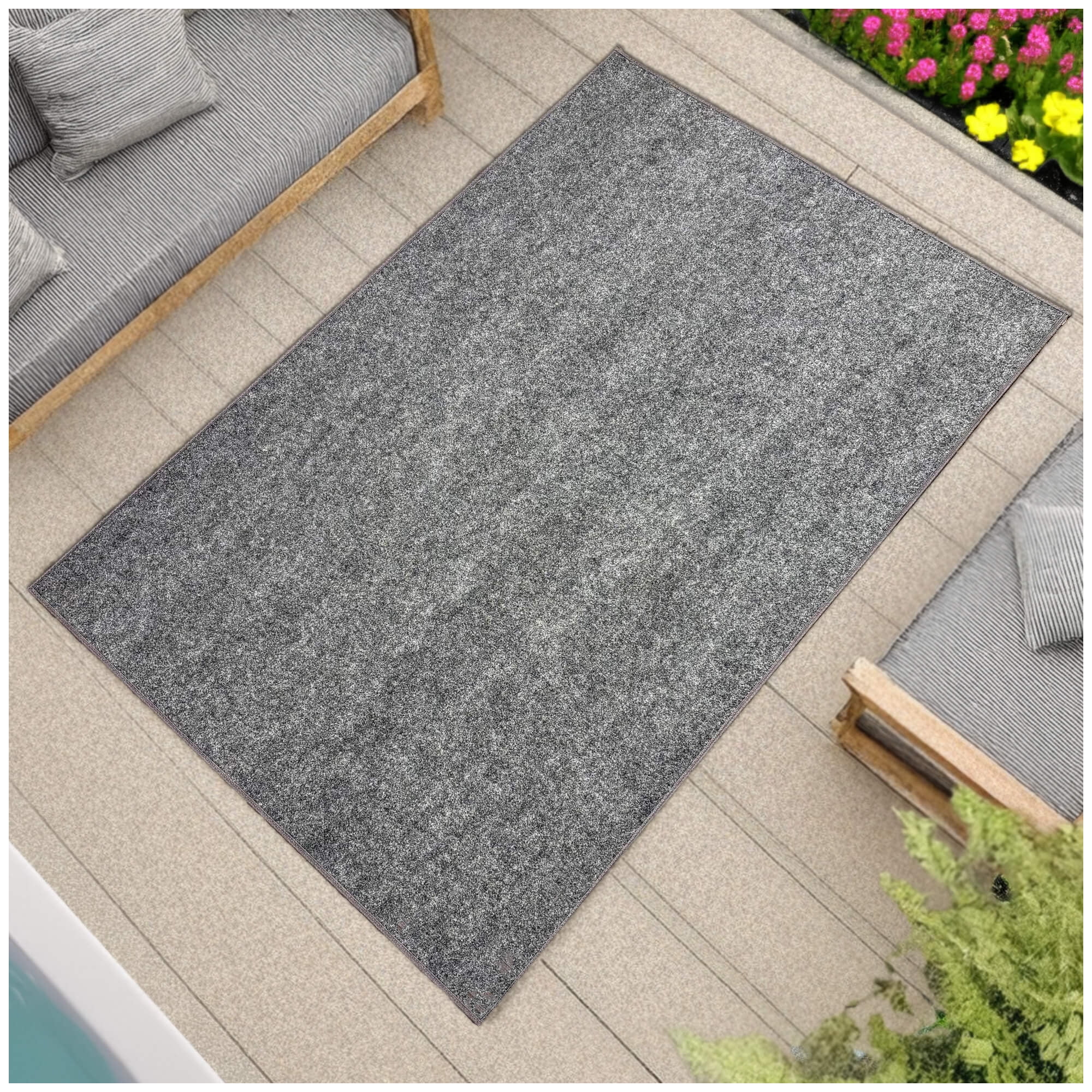 Koeckritz Rugs Economical Sky Grey 10'x12' Area Rug, Soft & Durable for ...