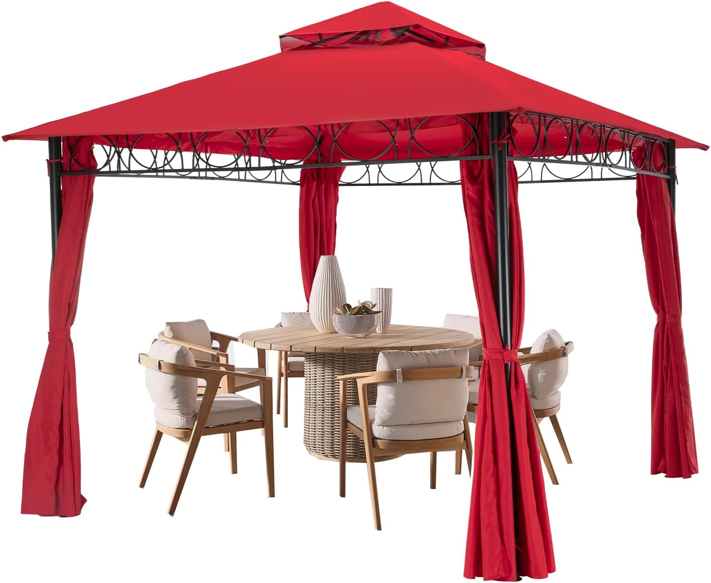 10'x13' Outdoor Gazebo Canopy, UV Protected, Waterproof, for BBQ ...