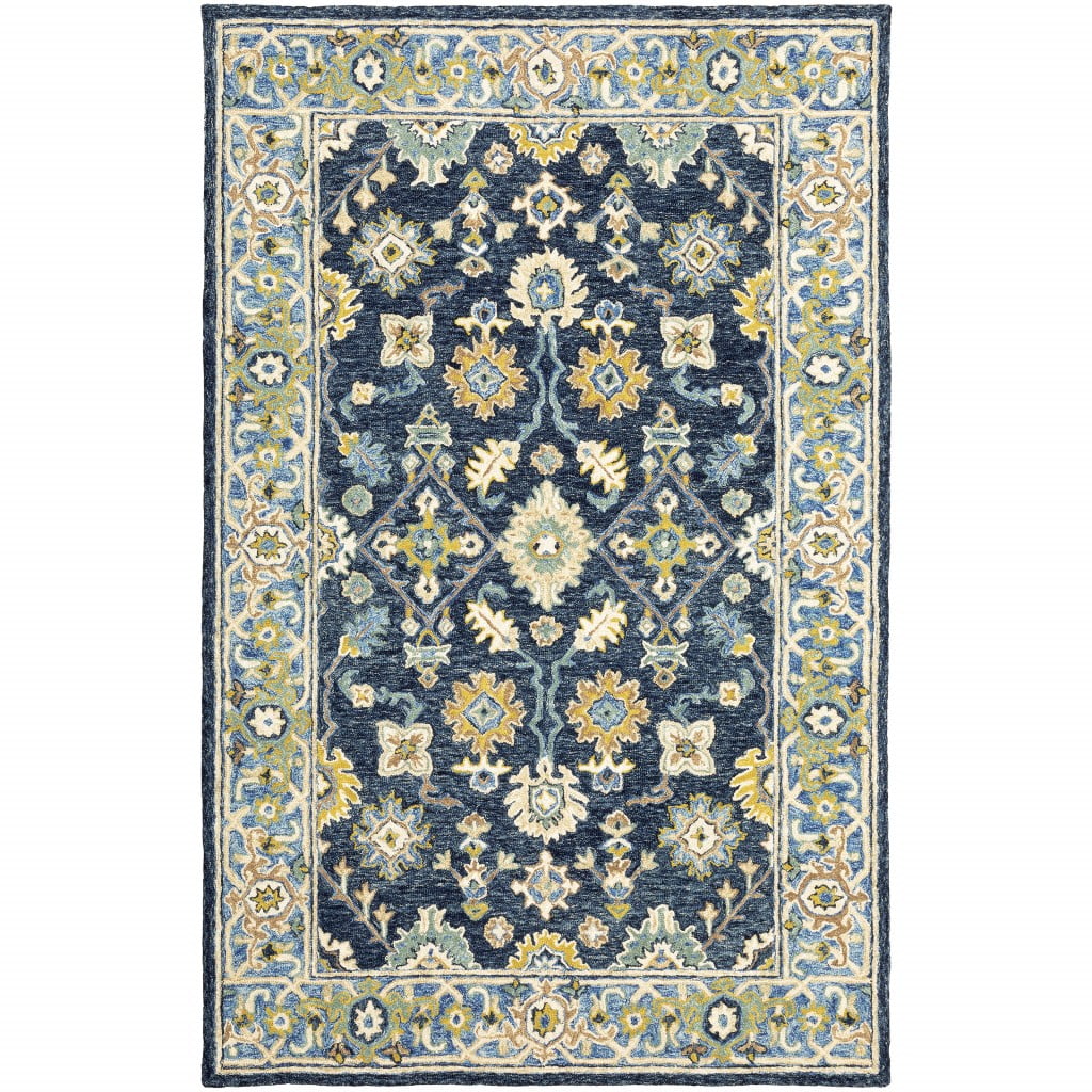 10'x13' Navy and Blue Bohemian Rug - Walmart.com
