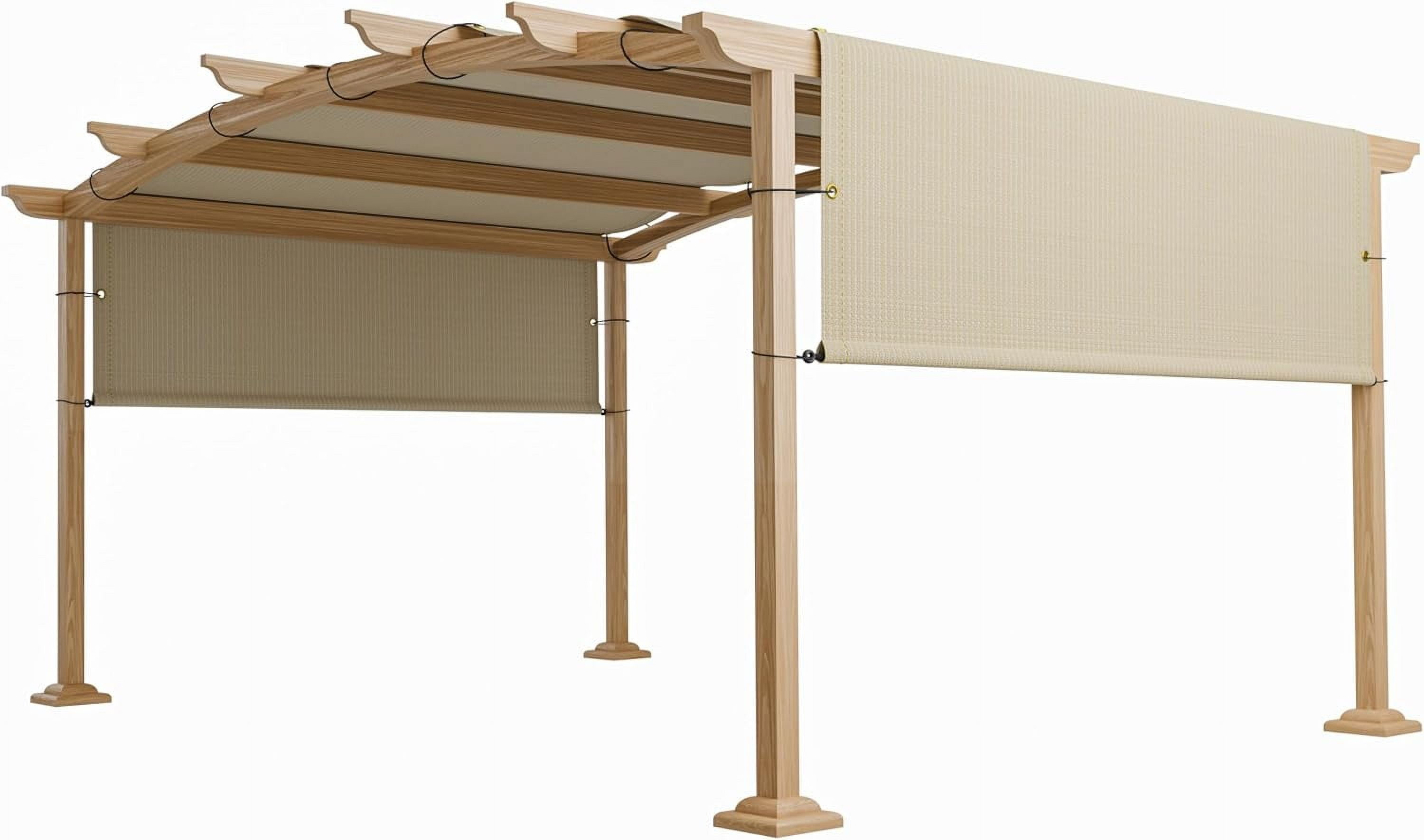 **10'x16' outdoor pergola shade cover canopy for patio deck sunshade ...