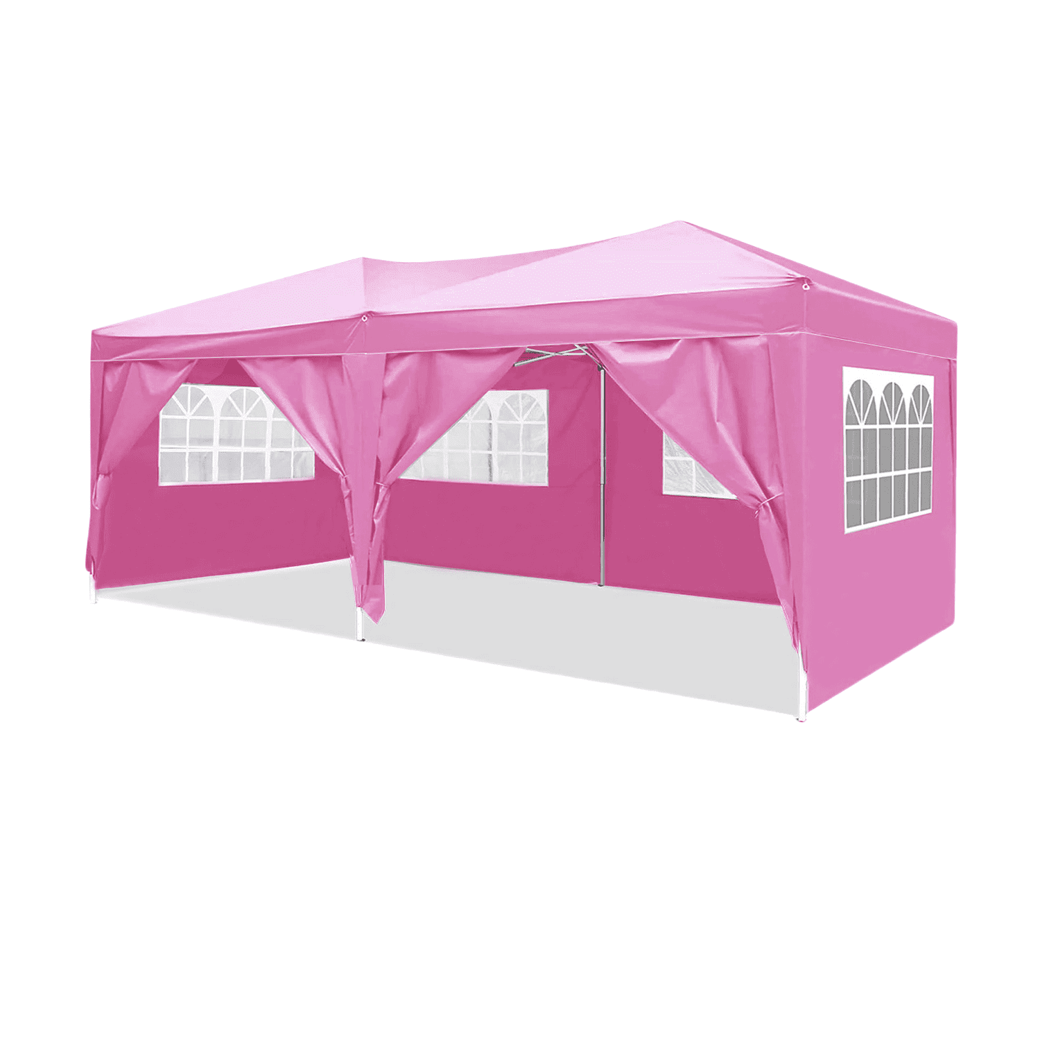10'x20' Folding Canopy with 6 Removable Sidewalls Outdoor Event Shelter ...