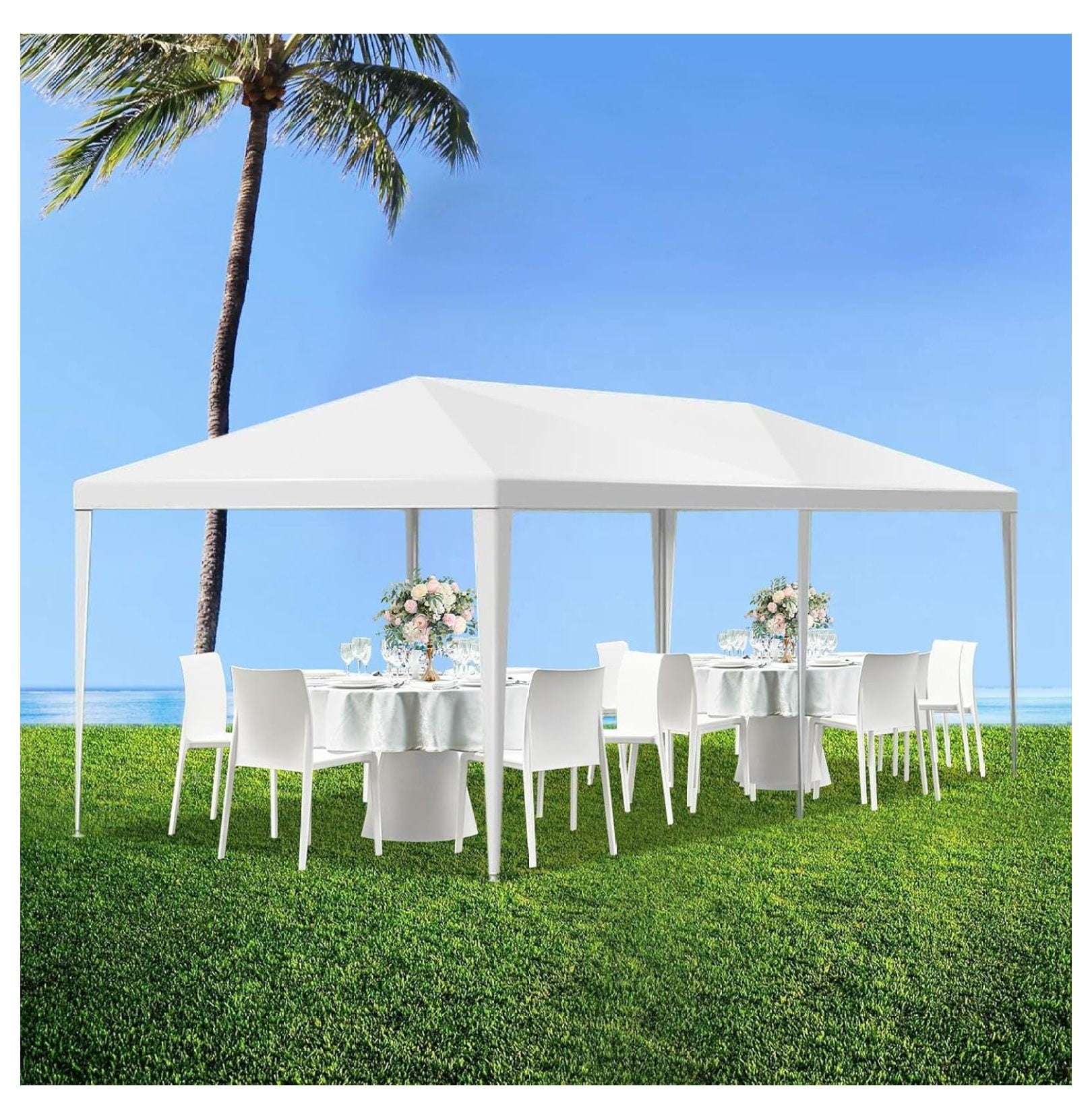 10'x20' Outdoor Party Tent, Large Tents for Parties, Wedding, Birthday ...