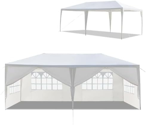 10'x20' Outdoor Party Tent with 6 Removable Sidewalls, Waterproof ...