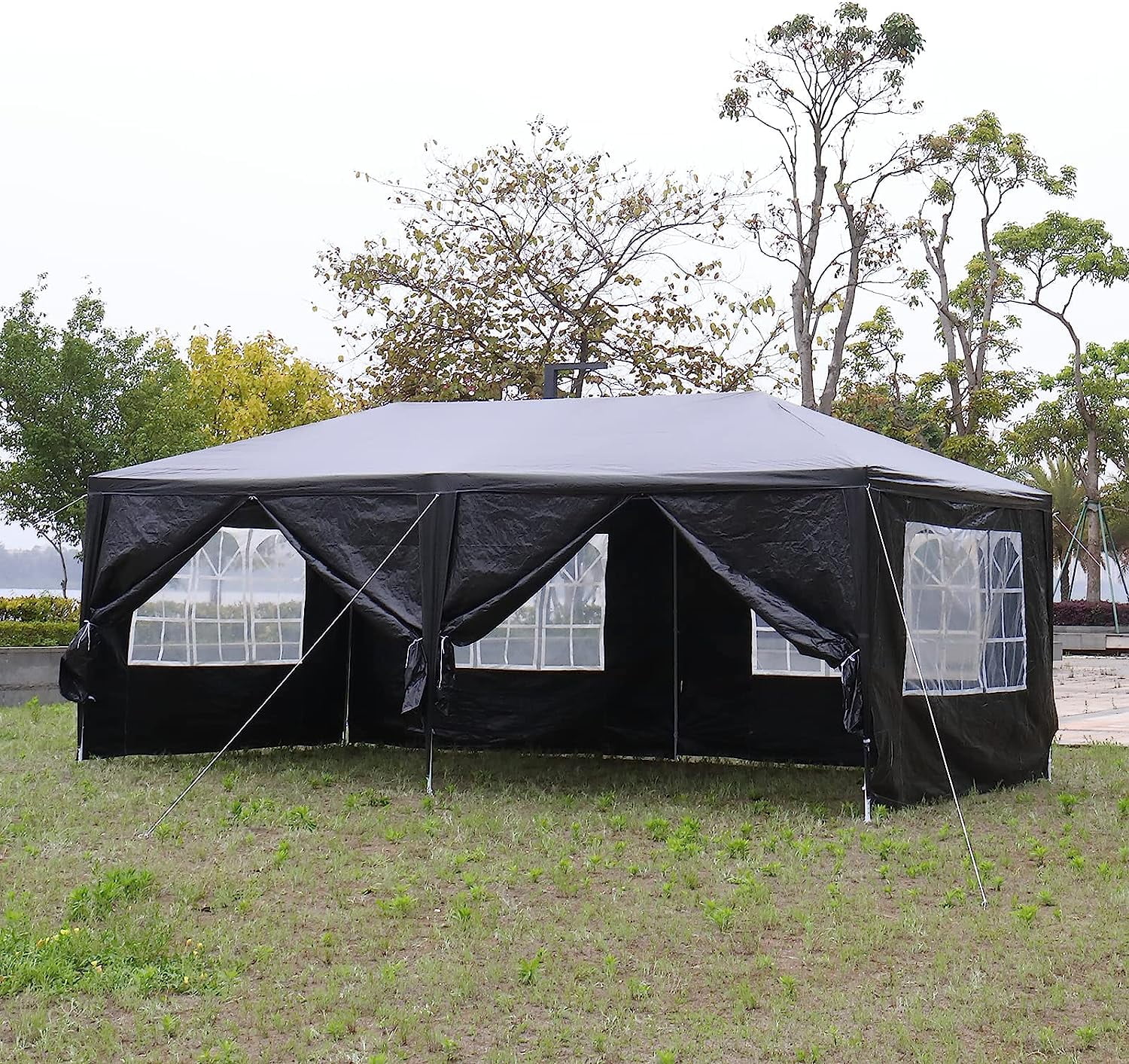 10'x20' Tents for Parties, Outdoor Party Tent with 6 Removable ...