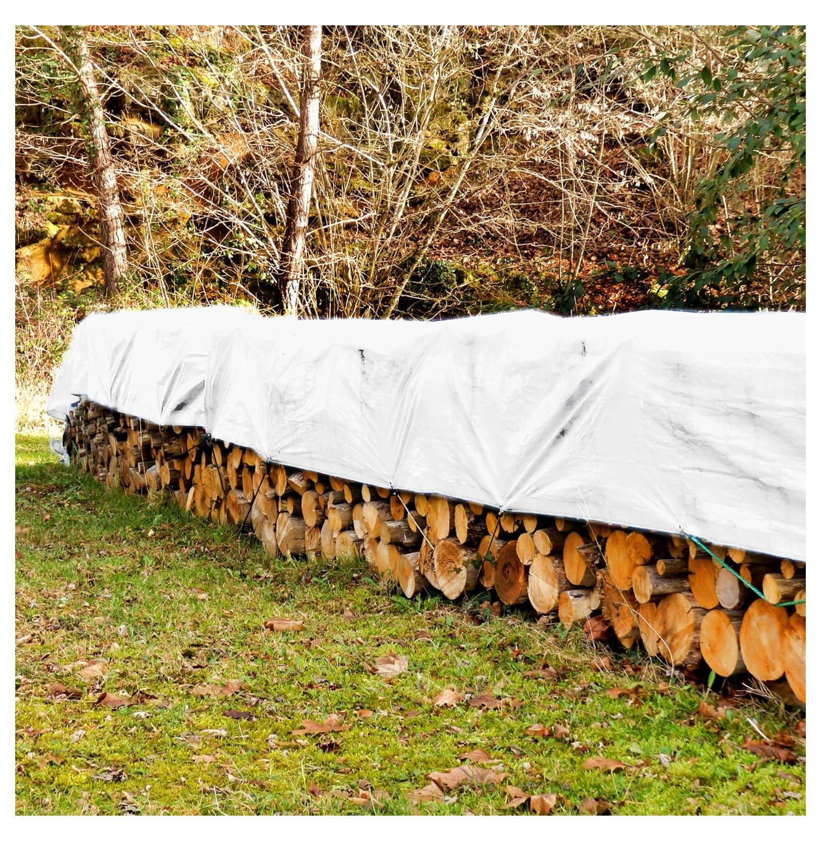 10'x30' 12 mil White Tarp Extra Heavy Duty 3 Ply Reinforced Canopy 6 oz ...