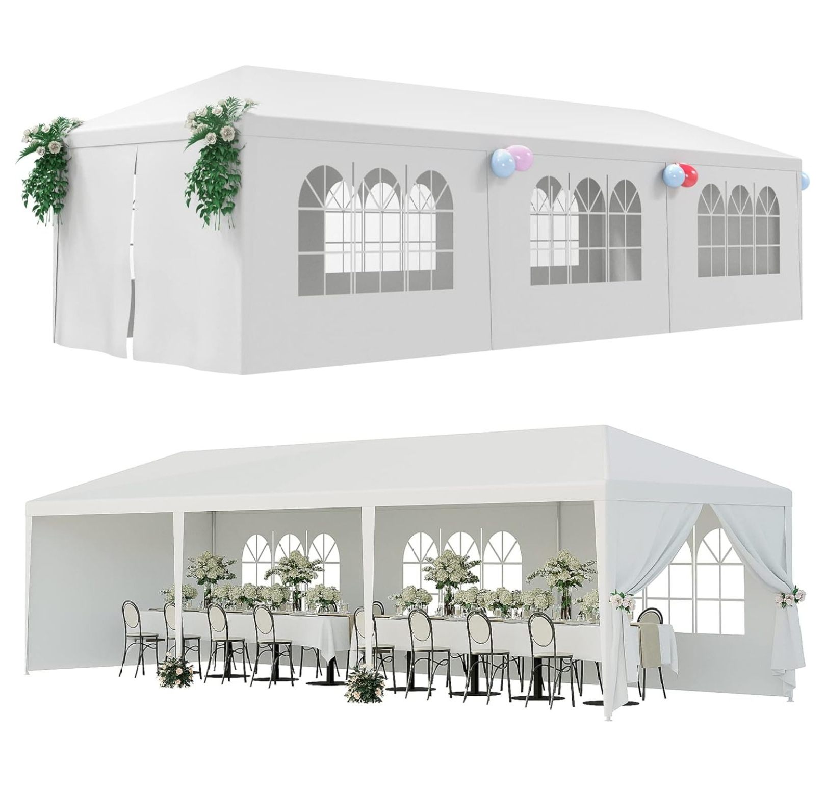 10'x30' Outdoor Canopy Tent Patio Camping Gazebo Shelter Pavilion Cater ...