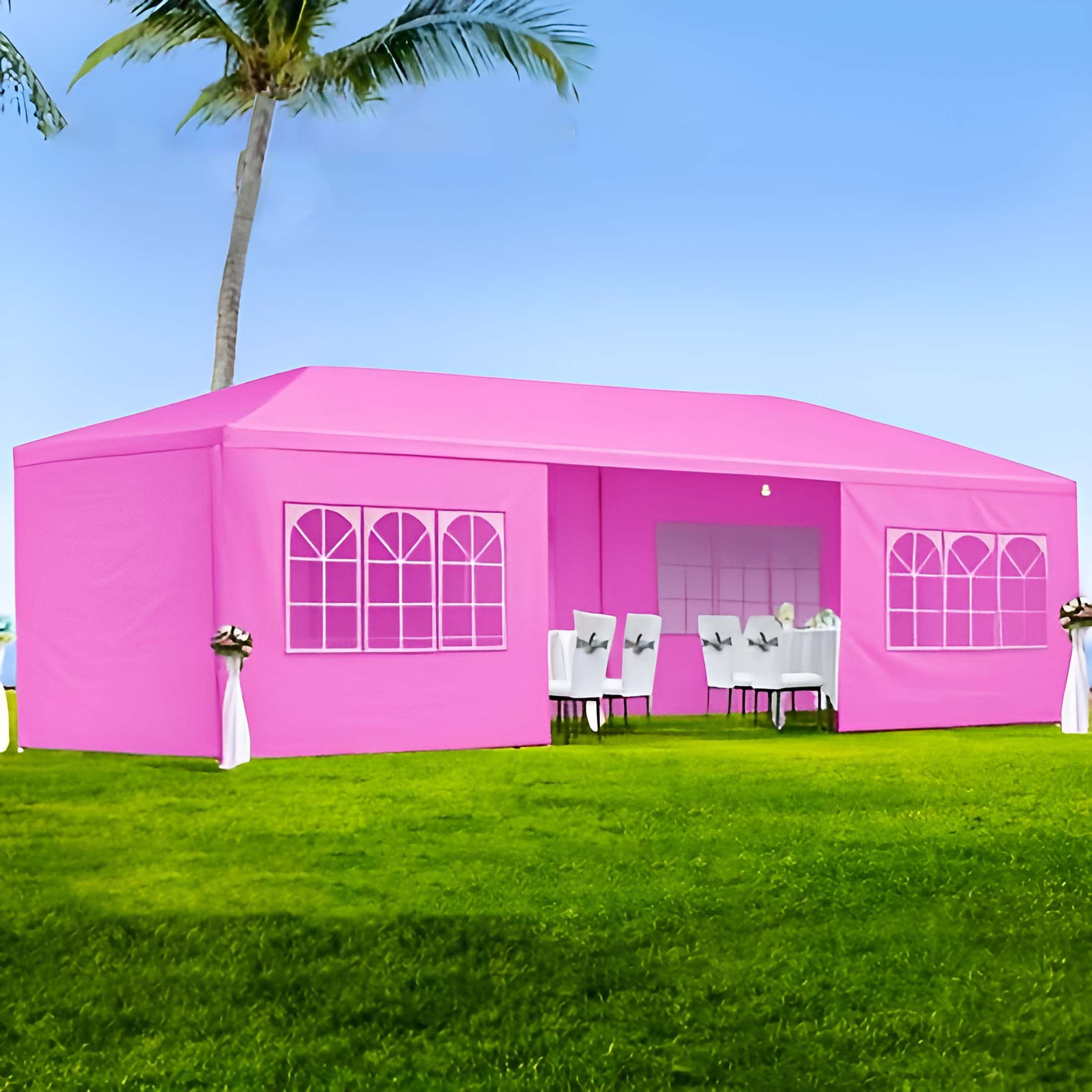 10'x30' Wedding Party Canopy Tent Outdoor Gazebo with 8 Removable ...