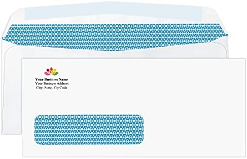 100#10 Custom Printed Single Left Window Security Envelopes - Text and ...