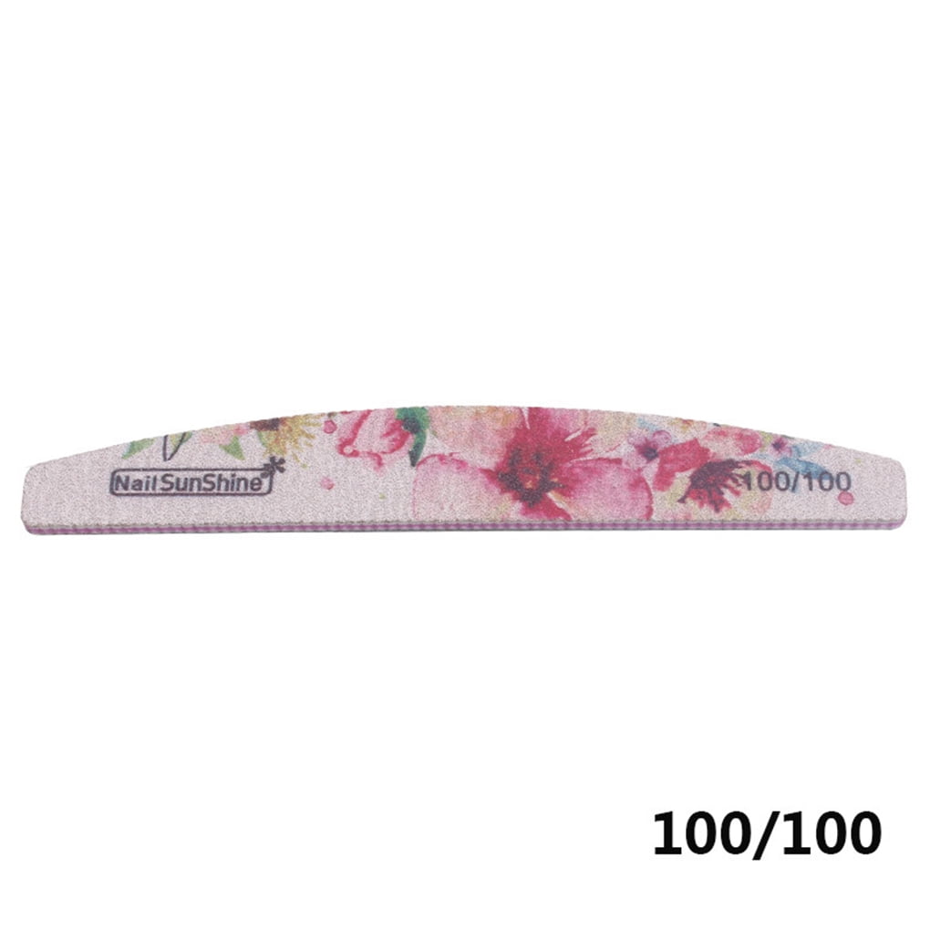 100/100 Grit Nail Files Nail Buffer Board Colorful Manicure Polisher ...