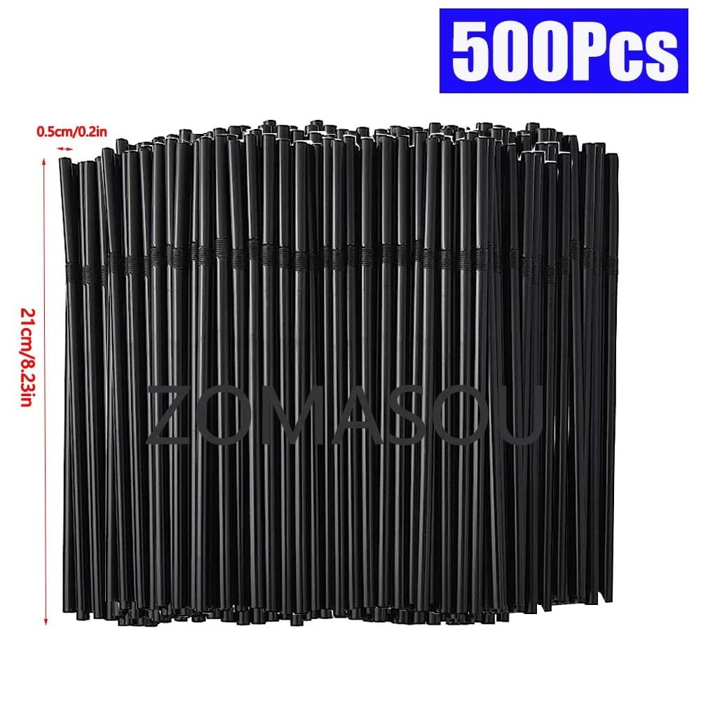 100-1000Pcs Multicolor Drinking Straws 21cm Durable Beverage ...