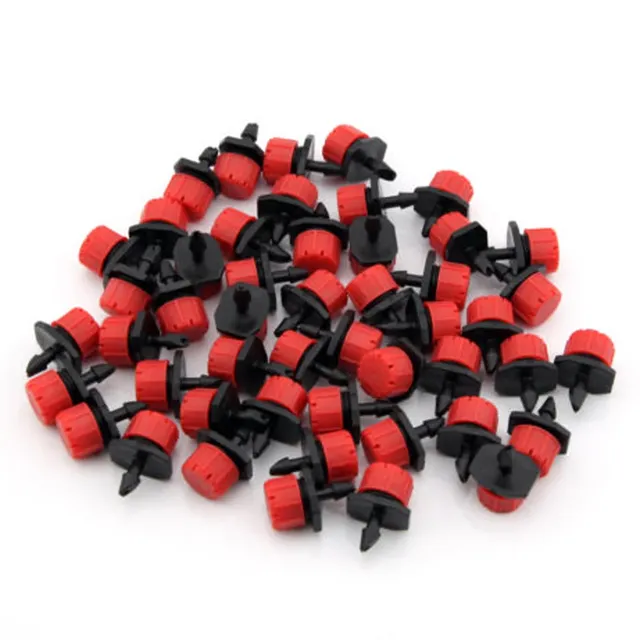 100-1000pcs Adjustable Drip Irrigation Droppers Rotating Sprinklers 1/4 ...