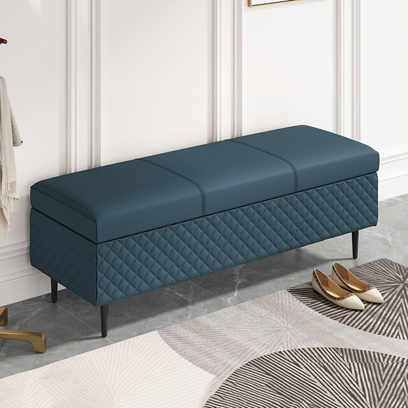 100/110/120cm Lengths Storage Bench Entryway Ottoman Chest with Storage ...