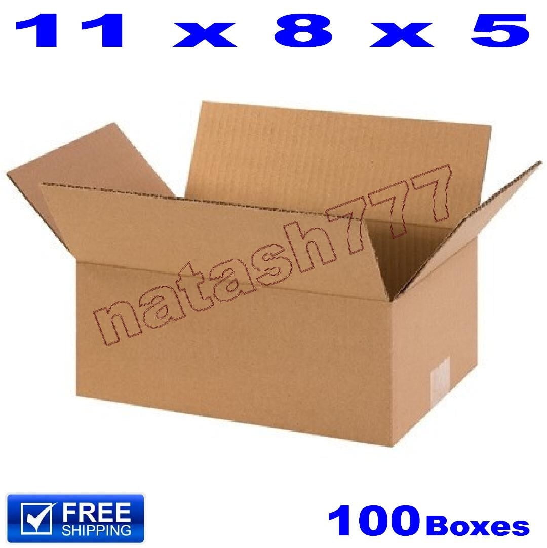 100 - 11x8x5 Cardboard Boxes 32-ECT Mailing Packing Shipping Corrugated ...