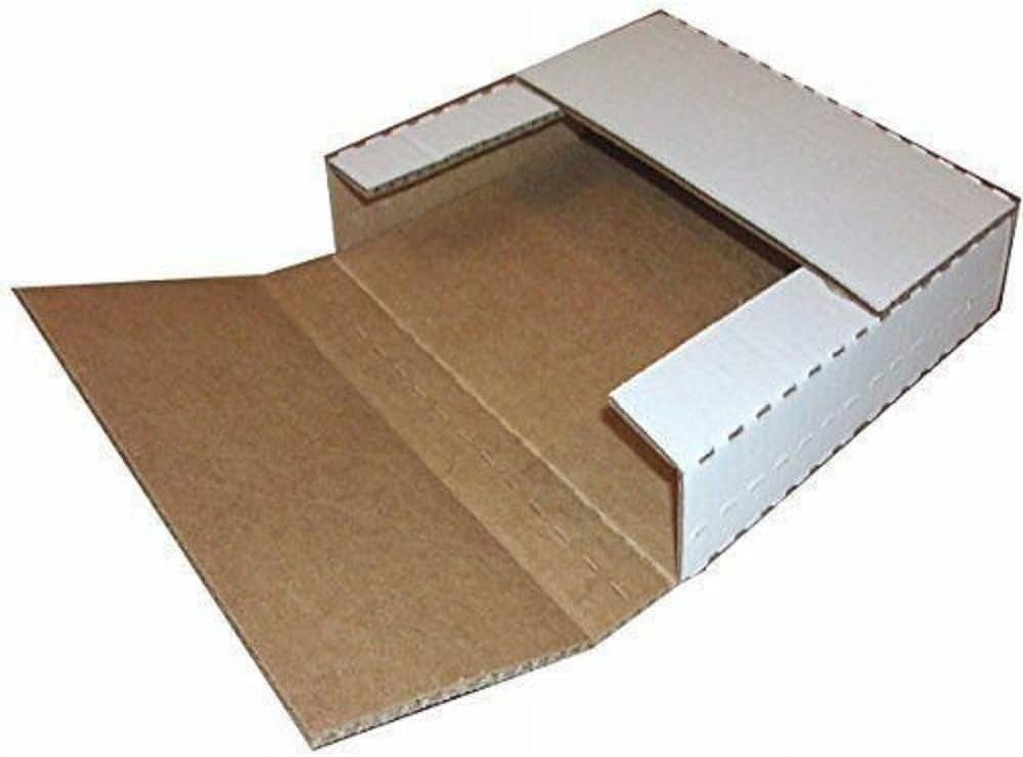 100-12 1/8" x 9 1/8" x 2" White Multi Depth Bookfold Mailer Folding ...
