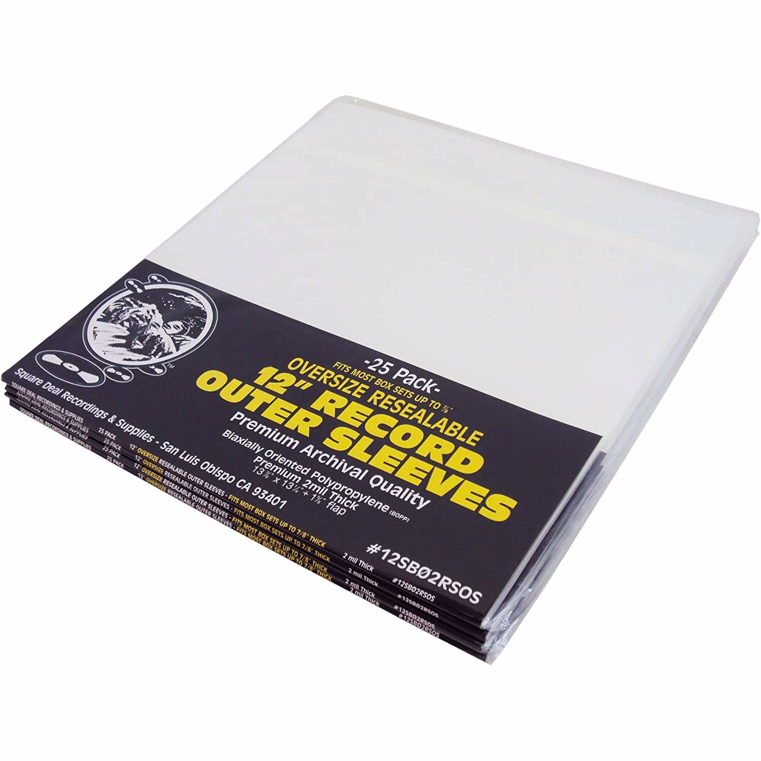 (100) 12" Resealable Oversize Record Outer Sleeves - Super Clear ...