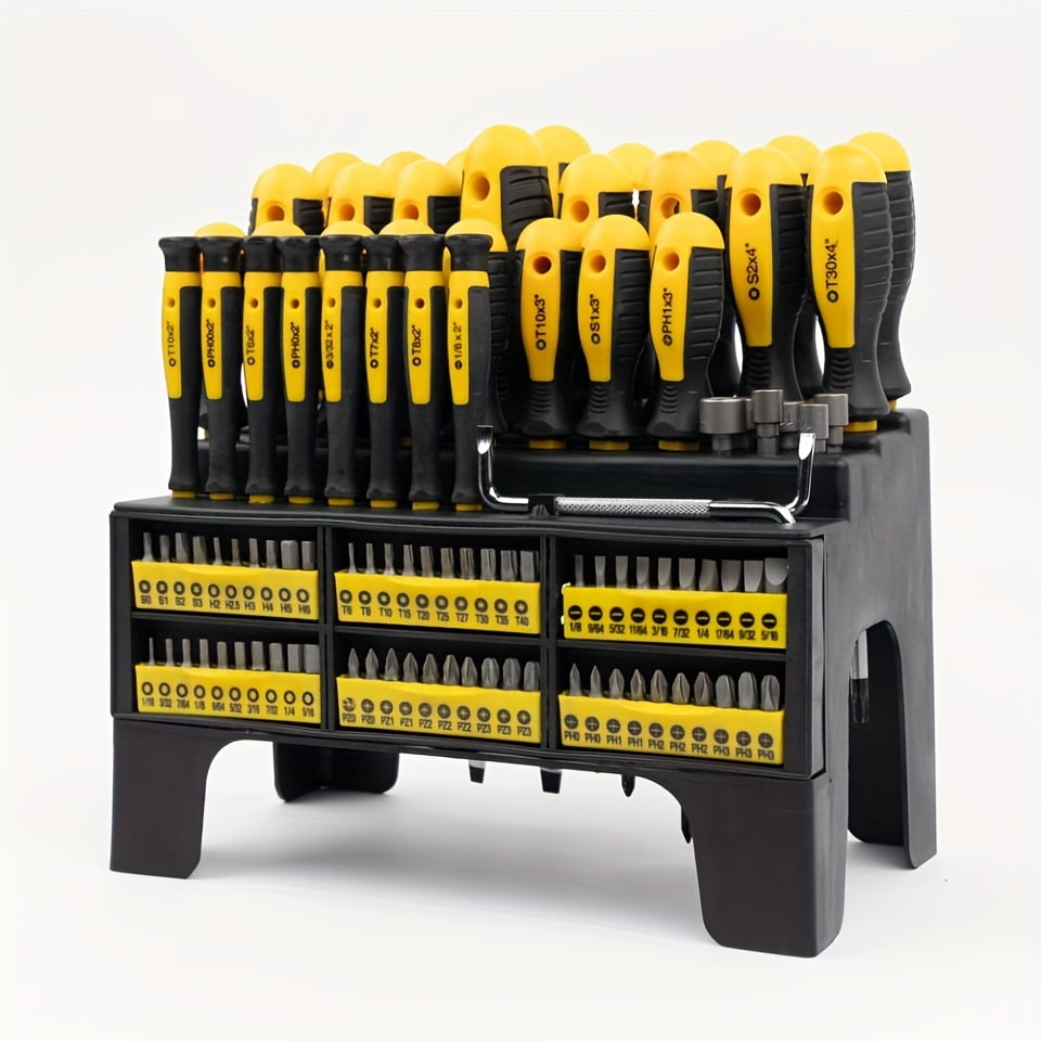 100/126pcs Cr-V Magnetic Screwdriver SeT, With Plastic Racking, Ratchet Driver And Hex Key, Best ...