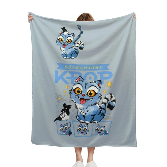 100*130Soft Travel Throw Krop Fan Art, Ultra-Soft Fleece, Blue - Walmart.com