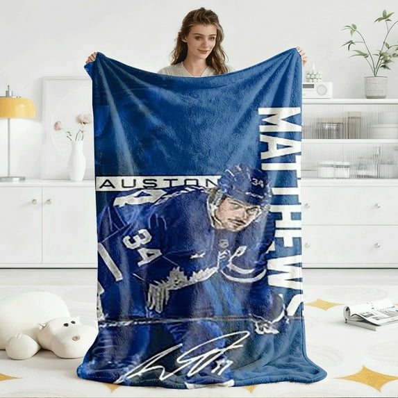 100*130cmFranela Blanca Con Estampado Digital Hd De Top Pick Hockey P ...