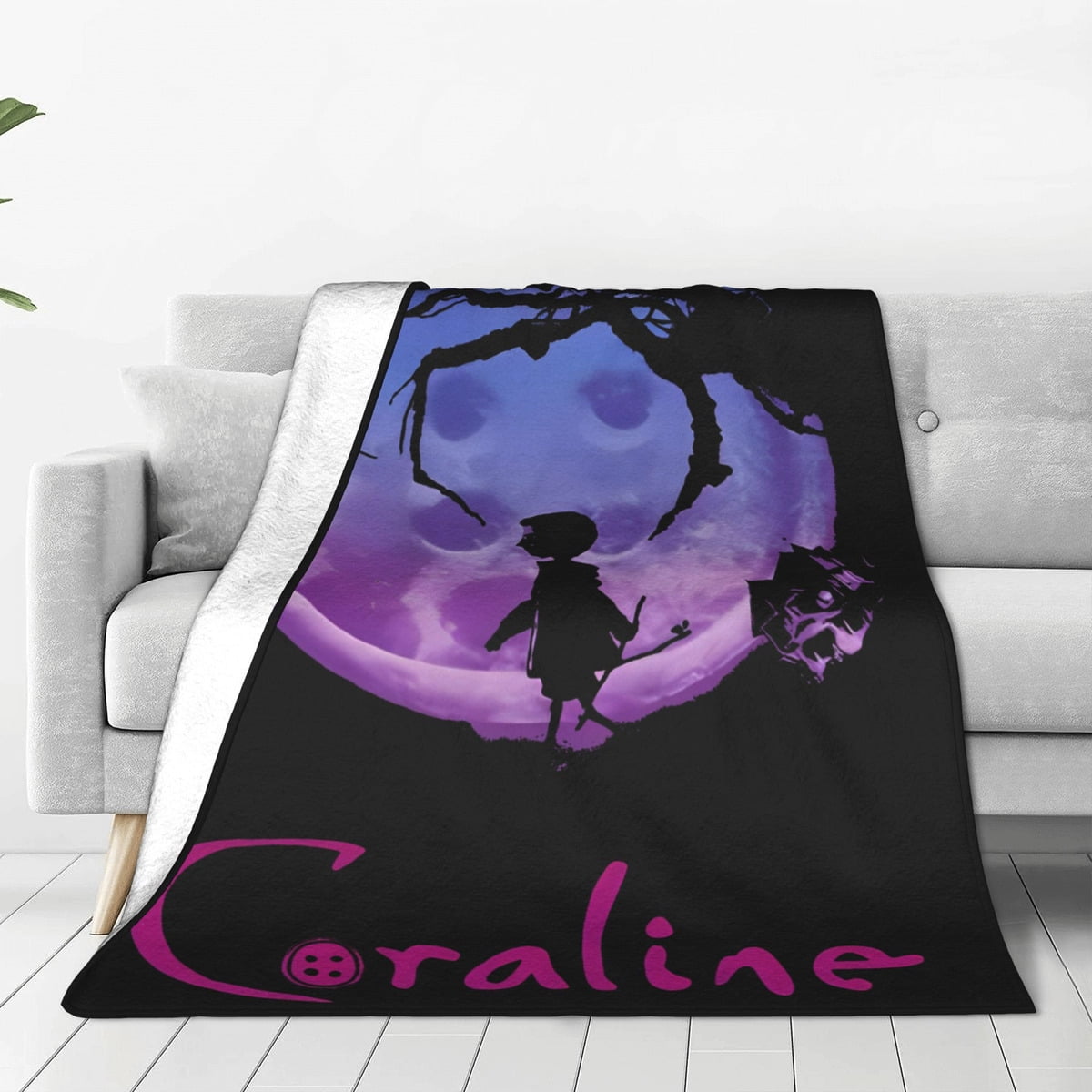 100*130cmManta Coralines Moon Cartoons Para Couch Horror - Walmart.com