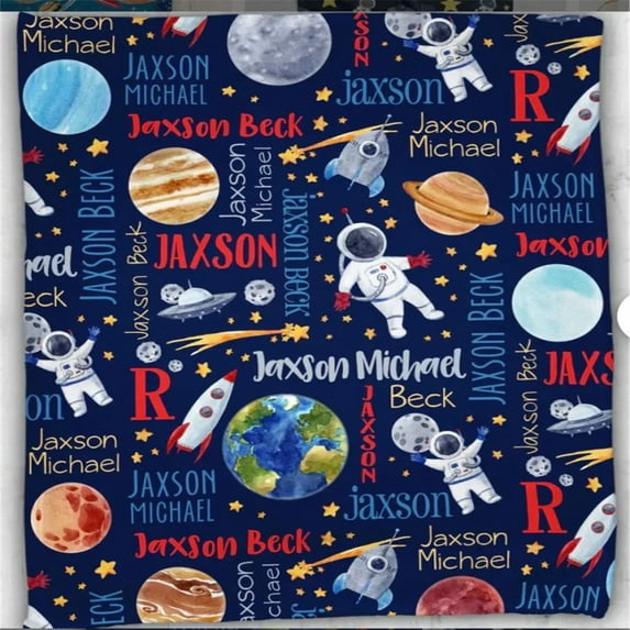 100*130cmManta De Franela Con Diseño De Astronauta, Dibujos Animados ...