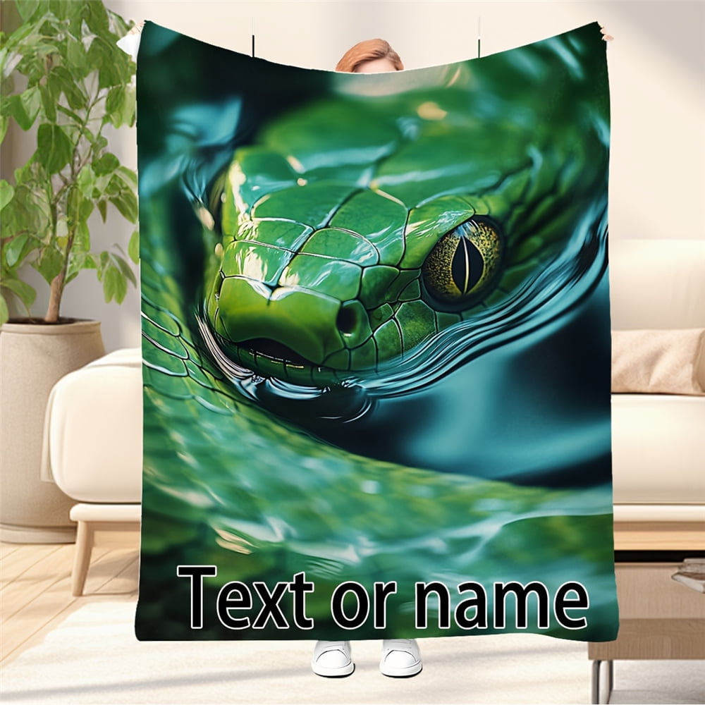 100*130cmManta De Franela Con Temática Verde De Hojas De Bambú Con No ...